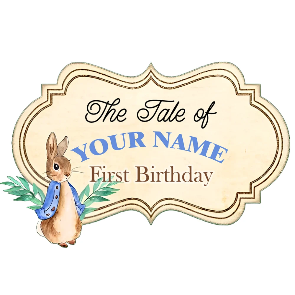 Peter Rabbit Theme Name Cutout Editable TIF – Smarty Party Creations