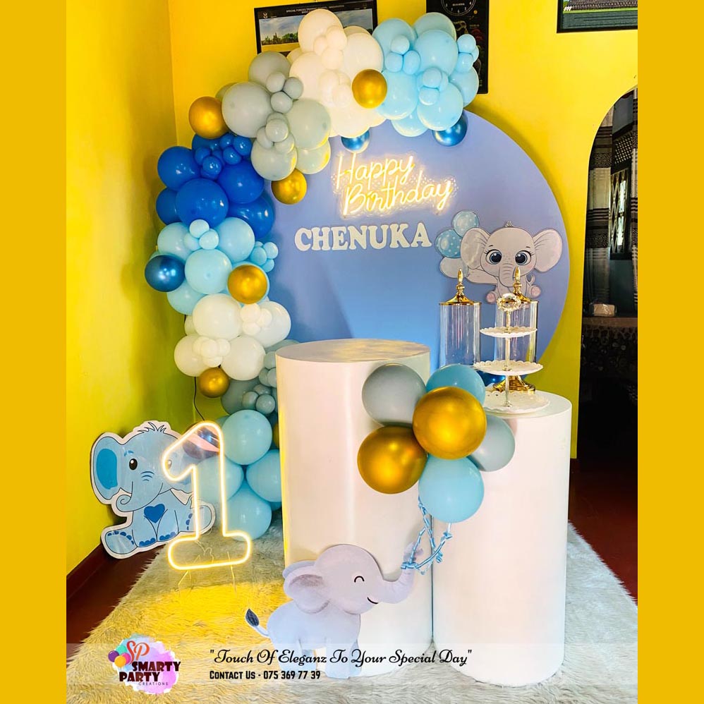 Baby Elephant Theme 1st Birthday – Smarty Party Creations